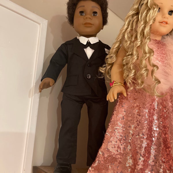 Tuxedo - 5 Piece Tuxedo Set for 18 Inch Dolls - Jacket, Pants, Belt ...