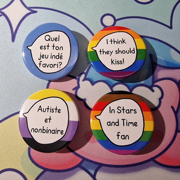 Custom Pin Badge - Choose Your Own Colour and Wording - Etsy