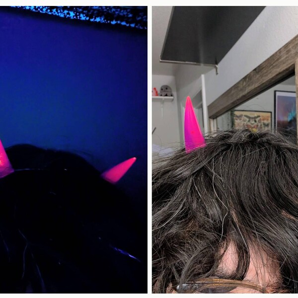 Transparent Red Resin Cast Oni Horns - Demon / Devil / Dragon / Monster ...