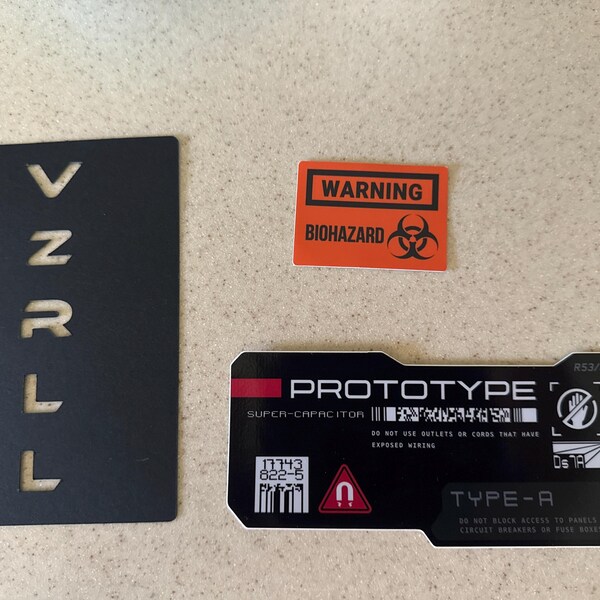 Futuristic Cyberpunk Vinyl Sticker With Cool Tech Modification Design ...