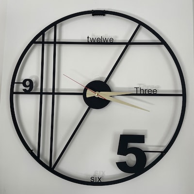 Golden Ratio Metal Wall Clock, Unique Modern Cloc, Fibonacci Spiral ...