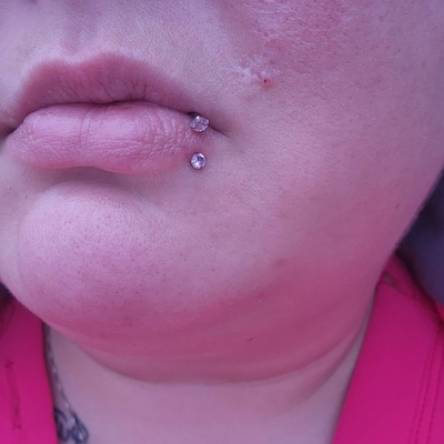 16G Shiny CZ Horseshoe Nose Ring, Silver Septum Ring, Lip Ring for ...