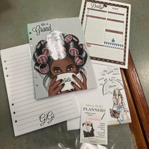 African American Girl Boss Planner Dashboard ,PM MM GM A5 Dash ...