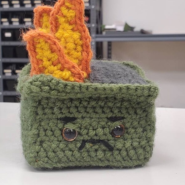 Dumpster Fire Crochet Pattern: Emotional Support Plushie (PDF Download ...