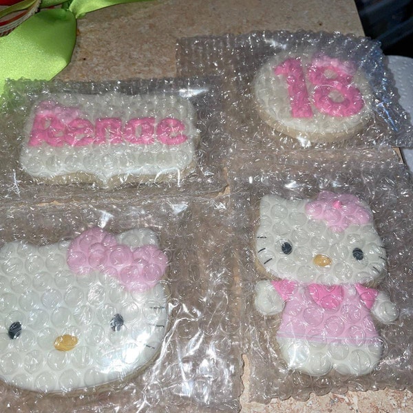 Hello Kitty Decorated Cookies - Etsy