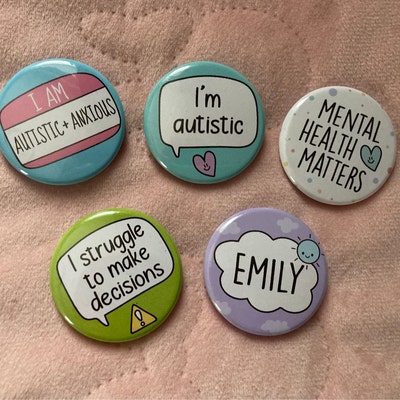 I'm Autistic Badge Pin Neurodivergent Button Badge Disability Awareness ...
