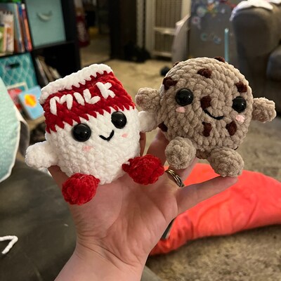 PDF 2-in-1 Crochet PATTERN Milk & Cookie Besties Chocolate Chip Cookie ...