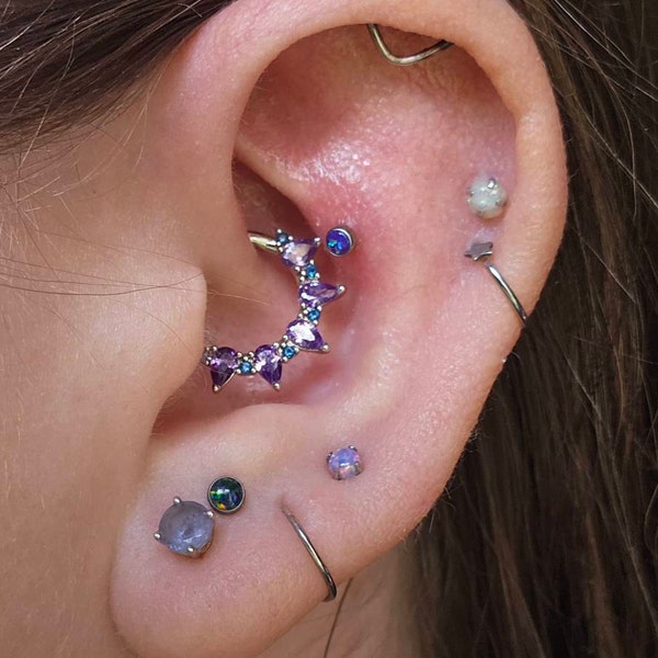14K 18G Twisted Spiral Helix Earring/cartilage Earring/conch Earring ...