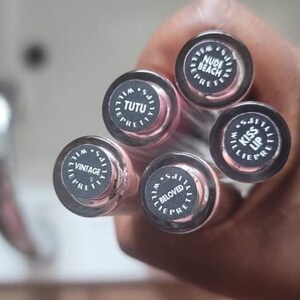 350 Lipstick Cap Labels 1/2 Round Printed With Black | Etsy