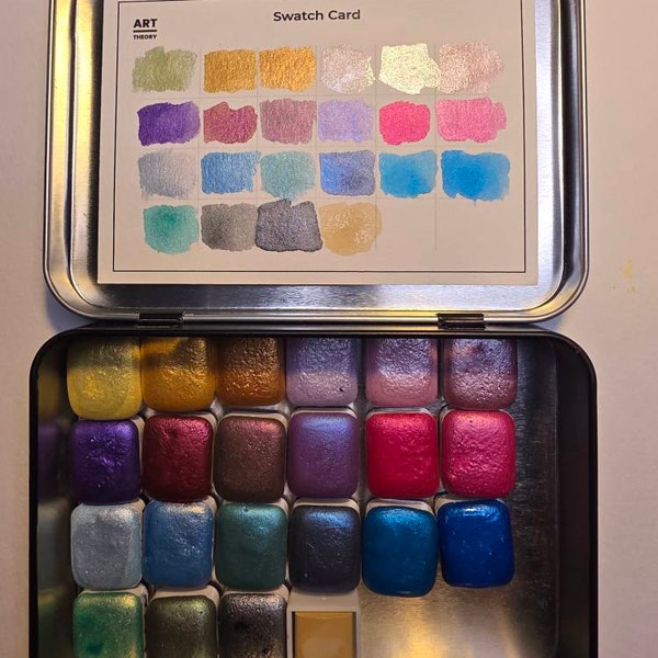 Shimmer Watercolor Set for Artist Dot Card Chrome Watercolor Trial Pack ...