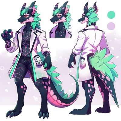 Chibi Furry Base Cute Furry Chibi Fursona Template Fursona - Etsy