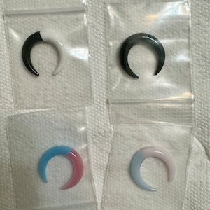 1 Pair 2 Pieces Solid Pink Pinchers Spirals Glass - Etsy