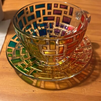 Tea Set Colorful Tea Cup and Saucer Personalized Tea Party Favors ...