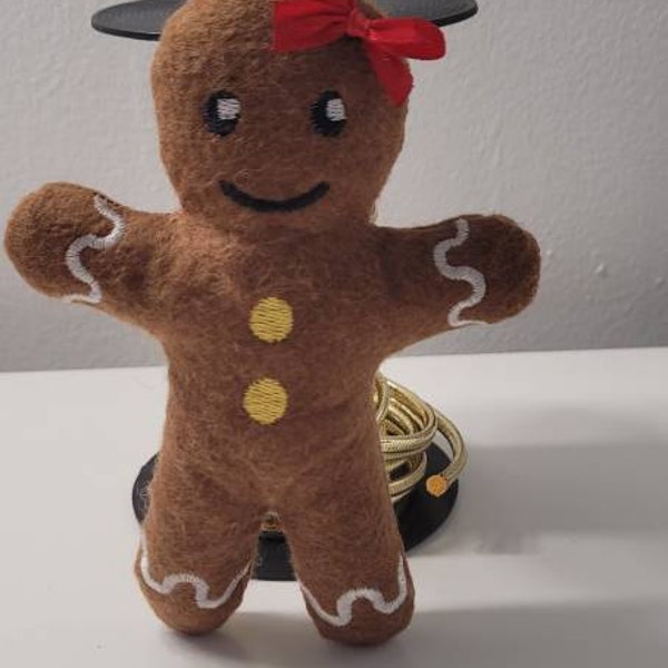 Gingerbread Man Embroidery Pattern , in the Hoop, ITH, Softie Stuffie ...