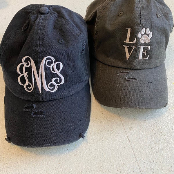 Monogrammed Hat, Personalized Hat, Ladies Monogram Hat, Monogrammed Cap ...