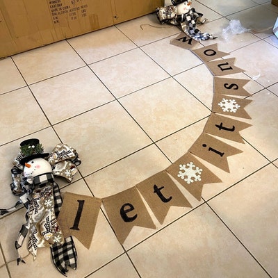 Let It Snow Banner, Winter Banner, Christmas Banner, Winter Decor ...