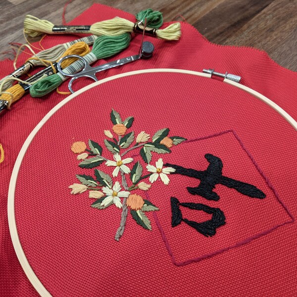 Clementine Embroidery Pattern: Beginner Floral Design (PDF) - Etsy