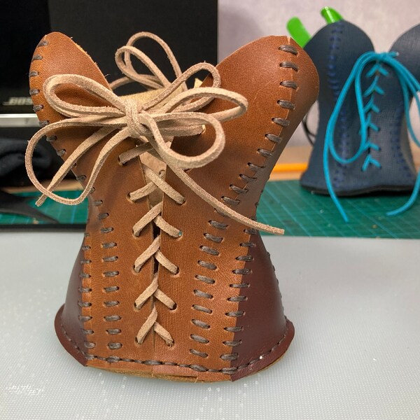 Leather Corset Pencil Cup PDF Pattern Download - Le Fetiche Sablier - Leatherwork DIY Template ...