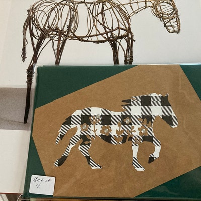 Artsy Pawing Horse hbd Card - Etsy