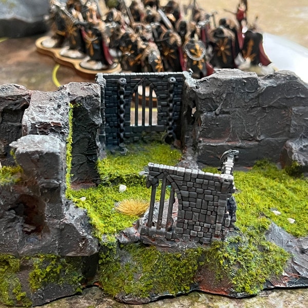 Ancient Overgrown Village/keep Ruins Fantasy Tabletop Terrain - Etsy