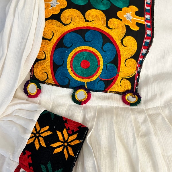 Afghan Cotton Dress – Hazara Embroidery 3pc Modest Outfit | Eid ...