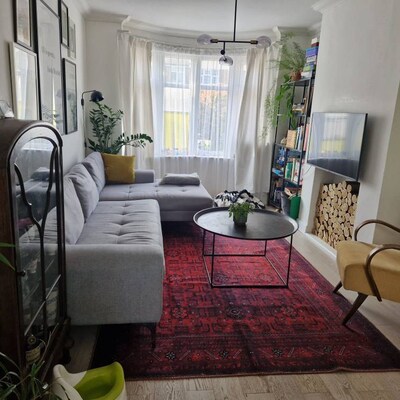 Red Afghan Rug, 6x9 Area Rug, Rustic Decor, Bold Red Rug, 5x8 Rugs ...