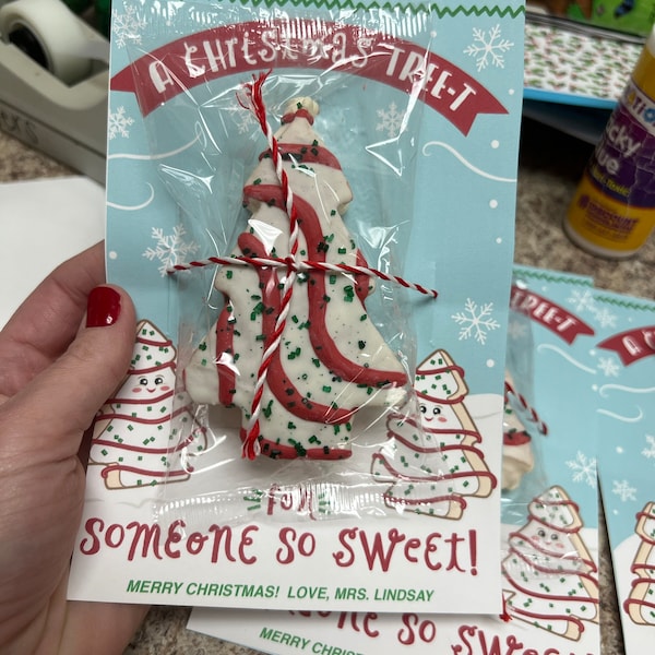 Christmas Tree Cake Printable, Christmas Tree Cake Tag, Christmas Gift ...