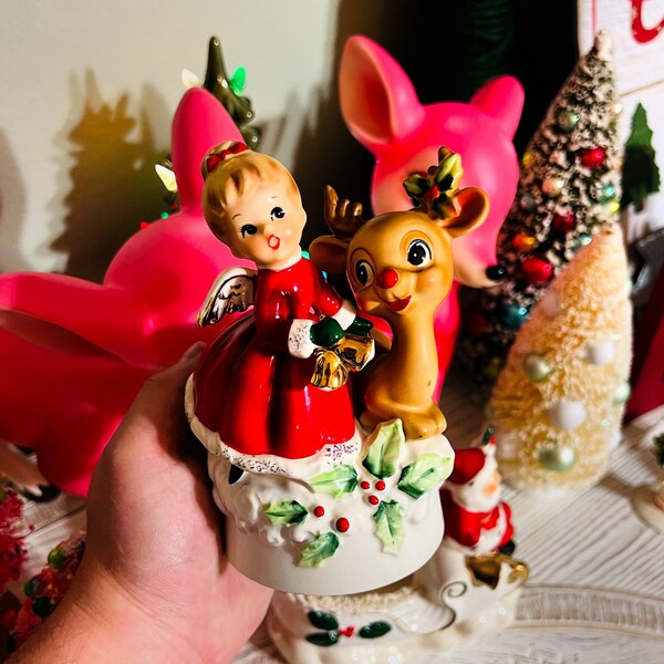 Vintage Japan Snowman Candy Holder or Planter - Jaunty Fellow Wearing ...