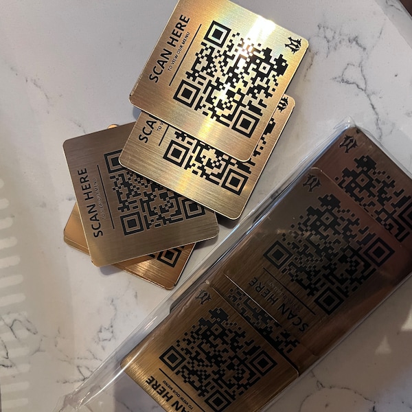Custom QR Code Laser Engraved Discs: 50mm Square Tags Scan to Order - Etsy