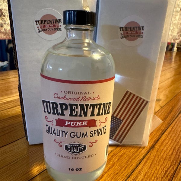 100% Pure Gum Spirits of Turpentine - American Made! NOT Imported ...