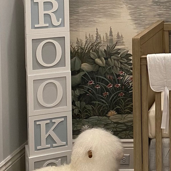 Jumbo Baby Blocks Made to Order. Nursery/kids Room Decor, Baby Shower ...