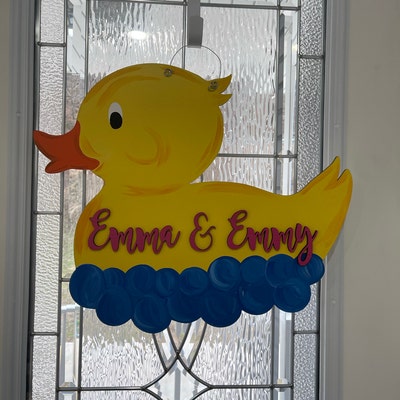 Rubber Duck Door Hanger, Duck Door Hanger, Duck Decor, Rubber Duck ...
