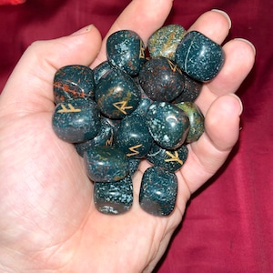 Rune Stones Gift Set Includes 21 Page Guide Book and Free Satin Lined ...