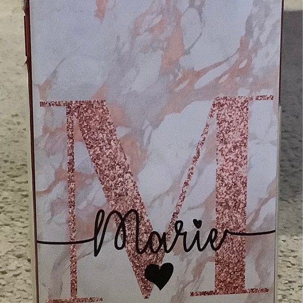 PERSONALISED Rose Gold Marble Phone Case, Hard Phone Cover for iPhone 5 ...