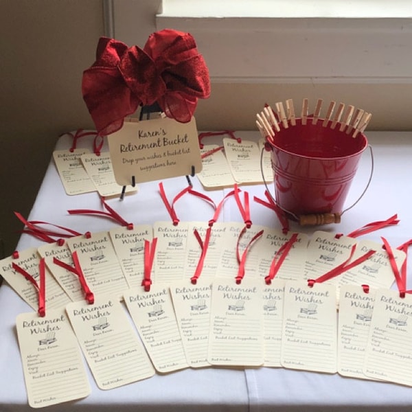 8 Handmade Retirement Wishing Tree Tags / Bookmarks / Retirement Wishes ...