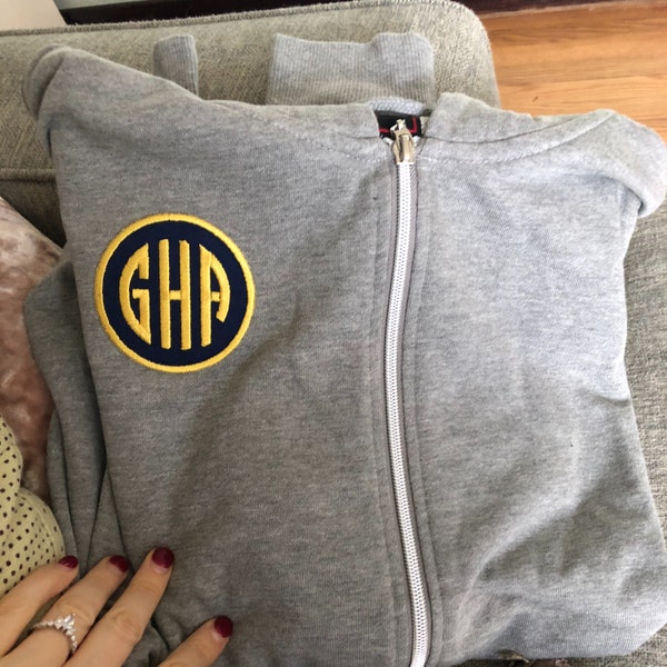 Custom Personalized Embroidered Circle Monogram Initial Name Patch - 3 ...