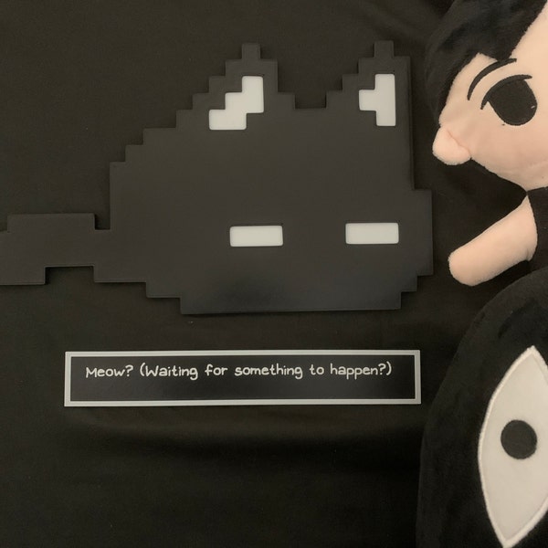 3D Printed Poster Mewo From Omori / Wall Art / Plastic 25cm - Etsy