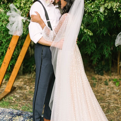 Simple Soft Veil, Moscato Wedding Veil, Fingertip Veil, Ivory Veil ...