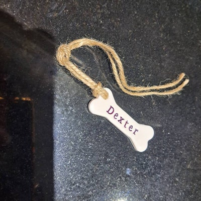 Dog Bone Personalised Clay Decorations Pets, Personalised, Handmade ...