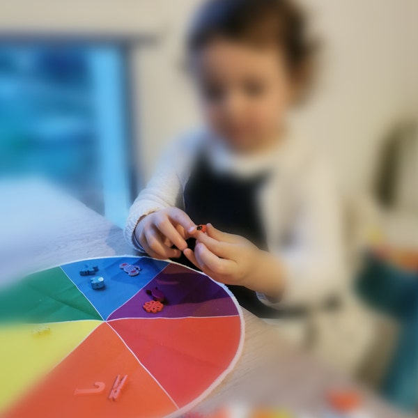 Color Sorting Fabric Circle - Classification of Primary and Secondary ...