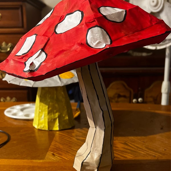 Mushroom Long 3d Papercraft. You Get SVG and PDF Digital File Templates ...