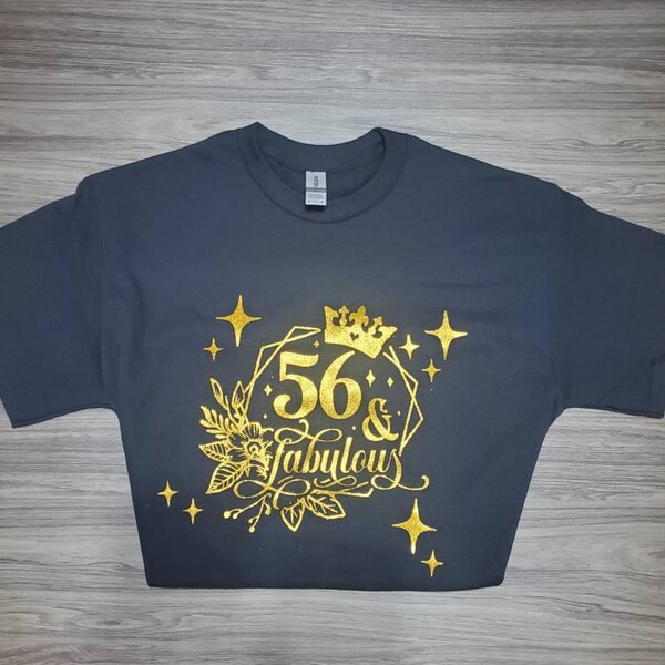 56 and Fabulous SVG, 56th Birthday, 56 Fabulous Cut File, 56th Birthday ...