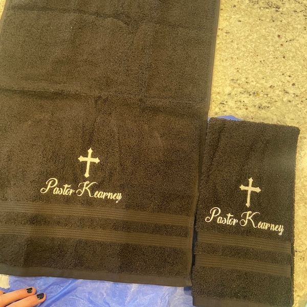 Embroidered Hand Towels, Minister Towels, Clergy, Church, Bible Verses ...