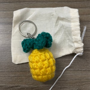Crochet Mini Orange Keychain - Etsy
