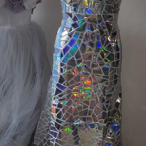 New Luxury Shattered Glass Design Metallic Iridescent Geometric ...