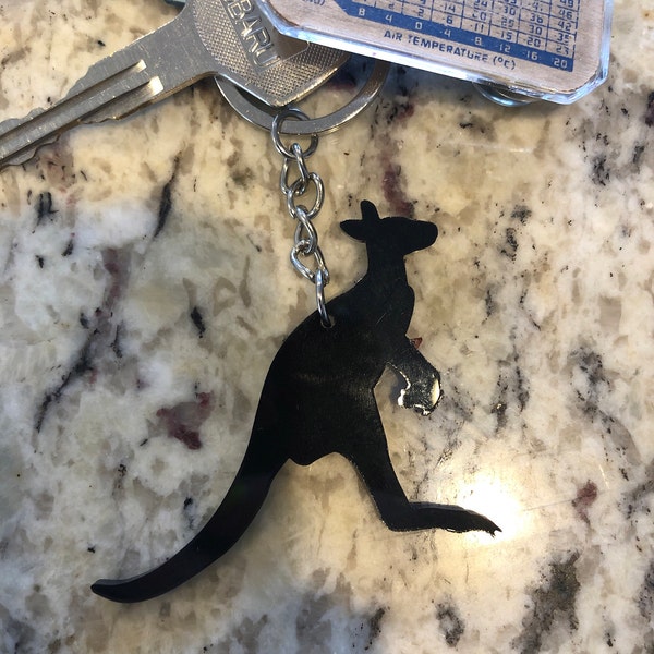 Key Chain - Kangaroo Silhouette - Etsy