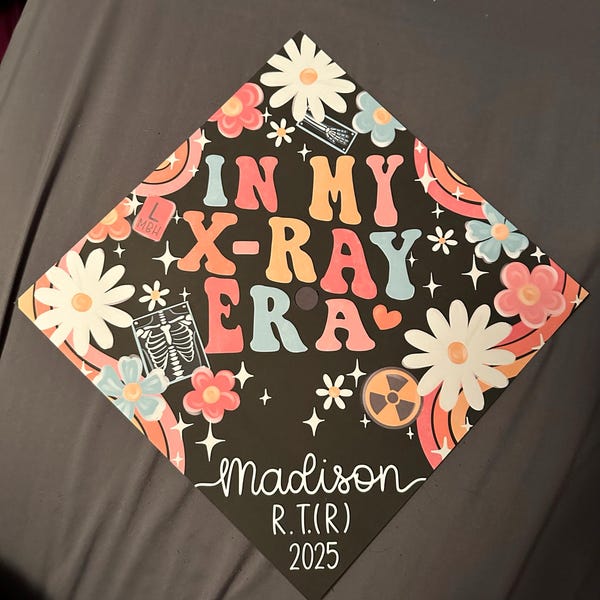 X Ray Tech Graduation Cap Topper - Radiology Xray Rad Tech Custom Grad ...