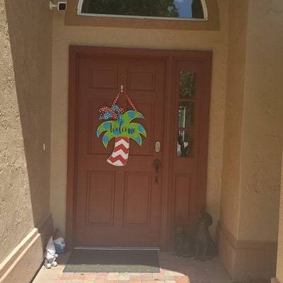 Palm Tree Door Hanger Palmetto Tree Beach Decor - Etsy