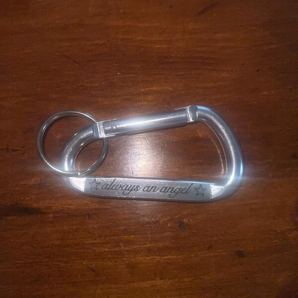 Personalized Carabiner - Engraved Anniversary Gift - Custom Black ...