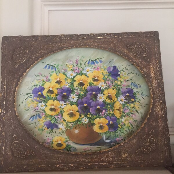 Rural Landscape. Original Oil Painting in a Frame.wall Home Decor ...